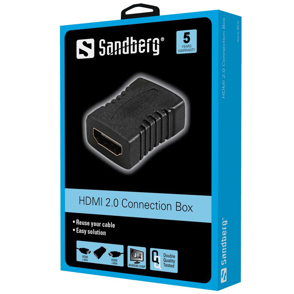 Adaptor HDMI 2.0, Sandberg, Negru - eMAG.ro