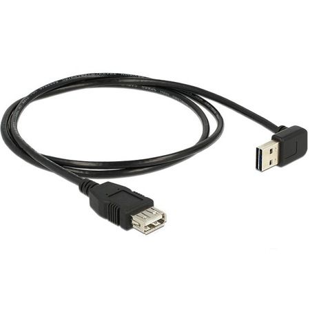 Cablu prelungitor USB 2.0 tip A tata inclinat in sus/jos la USB 2.0 tip ...