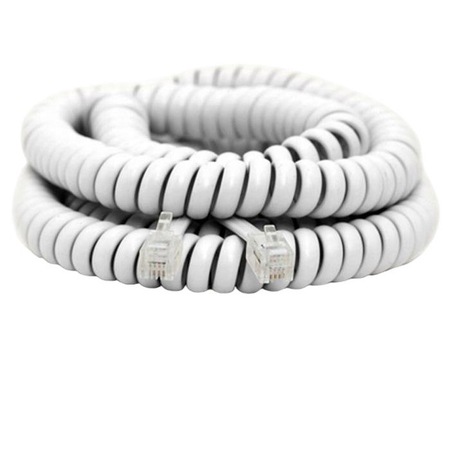 Cablu telefon spirala, Delight, 4P/4C 3.6m, Alb - eMAG.ro