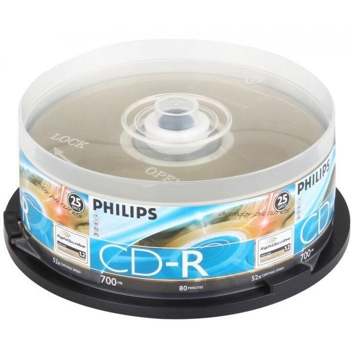 CD-R, Philips, 52x 25 buc/rola imprimabil - eMAG.ro