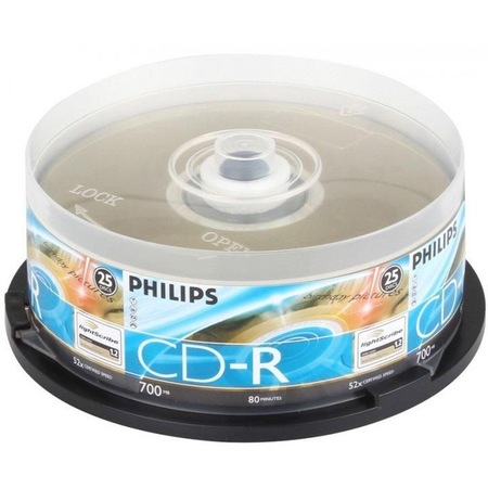 CD-R, Philips, 52x 25 buc/rola imprimabil - eMAG.ro