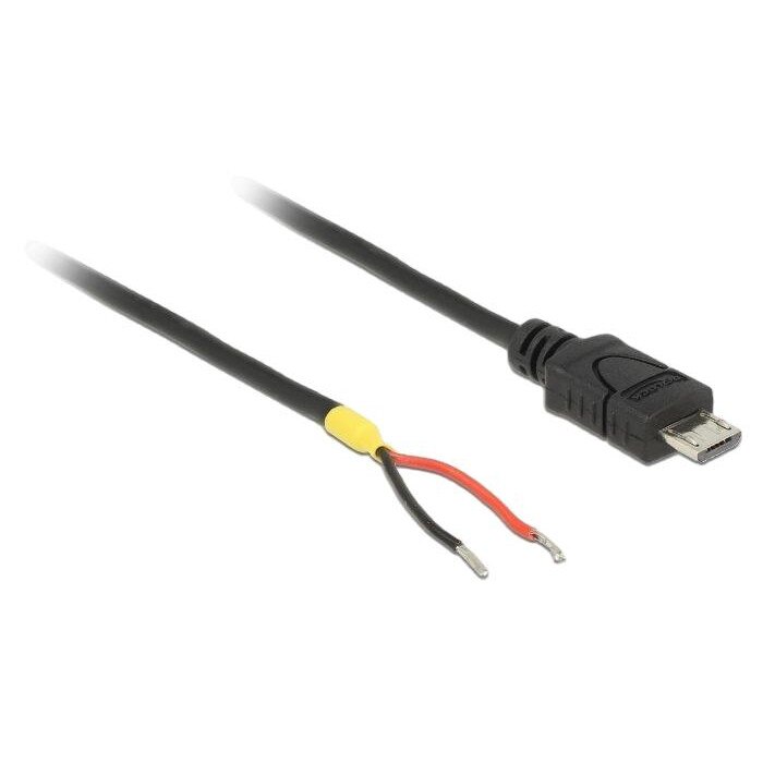 Cablu de alimentare, DeLock, USB 2.0 Micro-B tata/2 x fire deschise, 15 ...