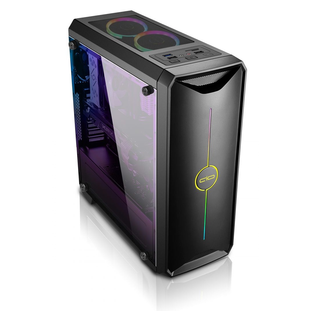 Carcasa ATX, Aio, 385x180x435mm, Negru - eMAG.ro