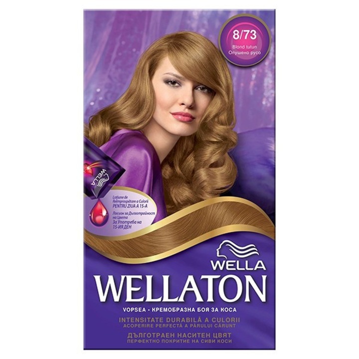 Vopsea de par Wella Wellaton blond tutun 8/73 - eMAG.ro