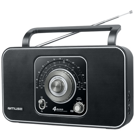 Radio portabil Muse M-068 R, 4-Band Analog, Boxe frontale, Negru - eMAG.ro