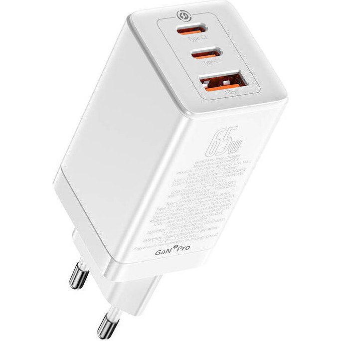 Incarcator rapid, Baseus, USB, 65W, Alb - eMAG.ro