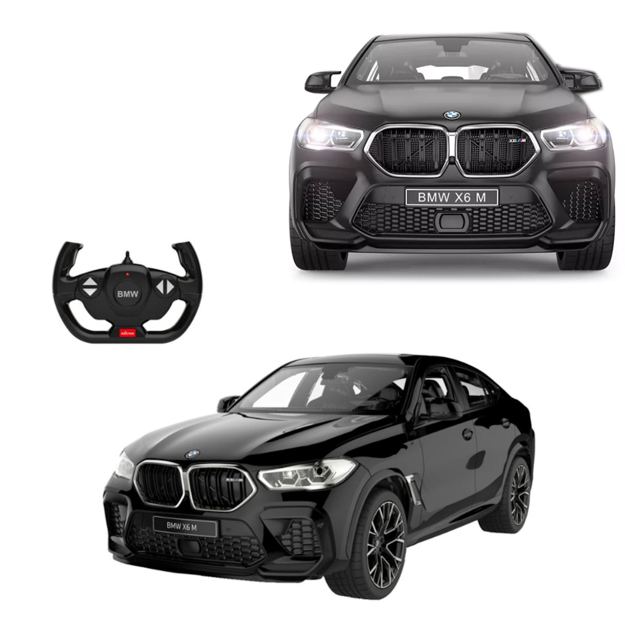 Masina cu telecomanda, Coil, BMW X6 M, LED, 1:14, Negru - eMAG.ro