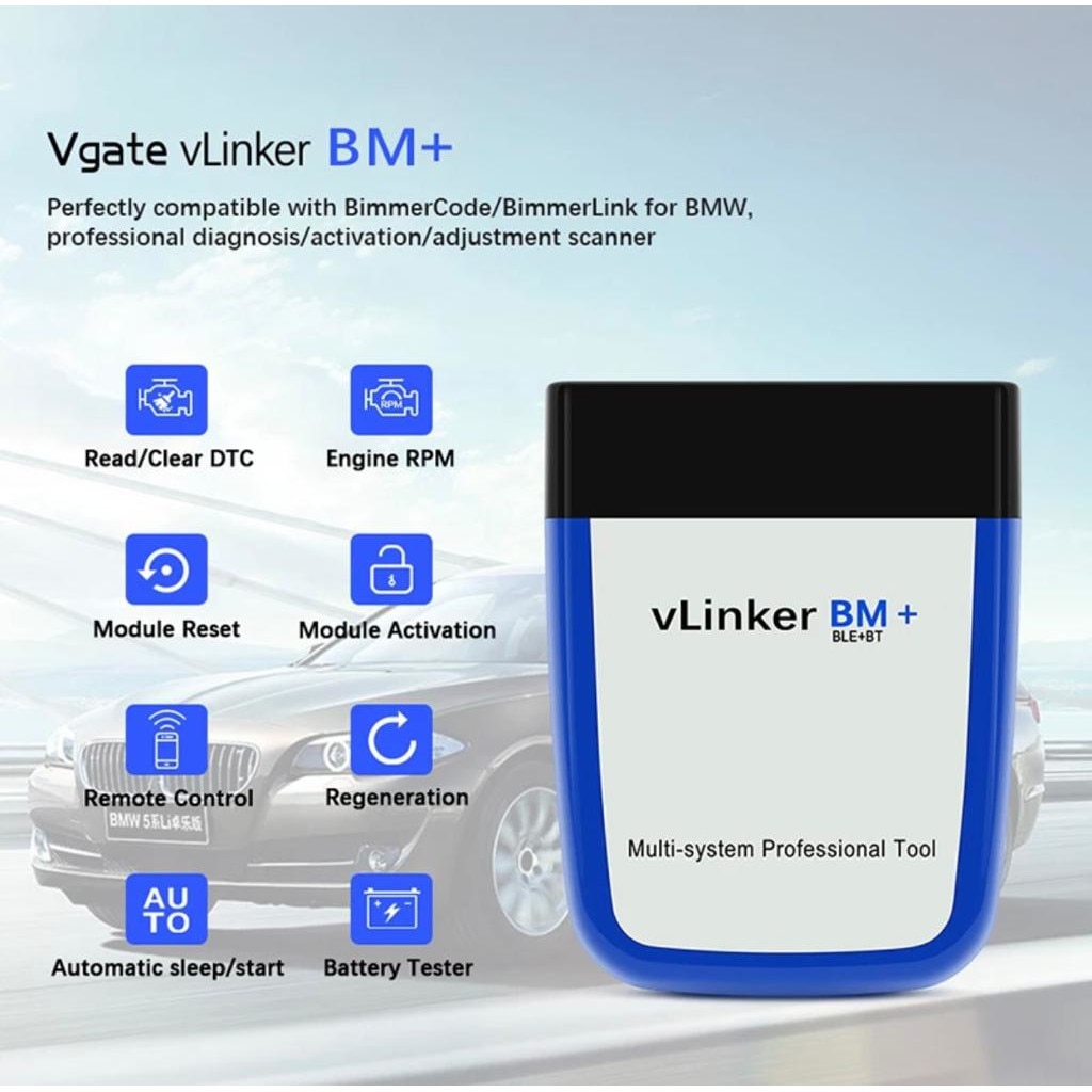 Diagnoza VLinker BM+ WiFi, VGate, Compatibil cu Bimmer-Code, Bimmer-Link - eMAG.ro