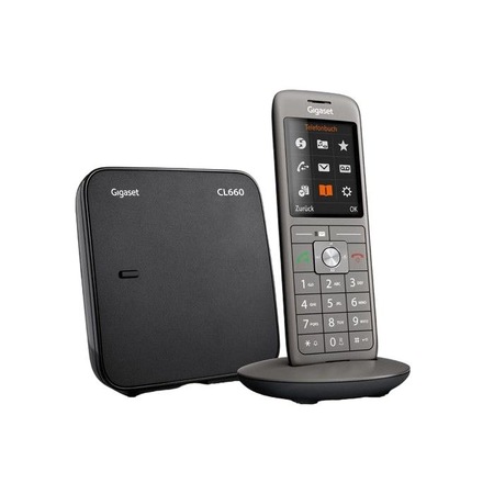 Telefon, Gigaset, 2.4", 240x320 pxs, Alarma, 22 melodiI, Plastic, Negru/Gri - eMAG.ro