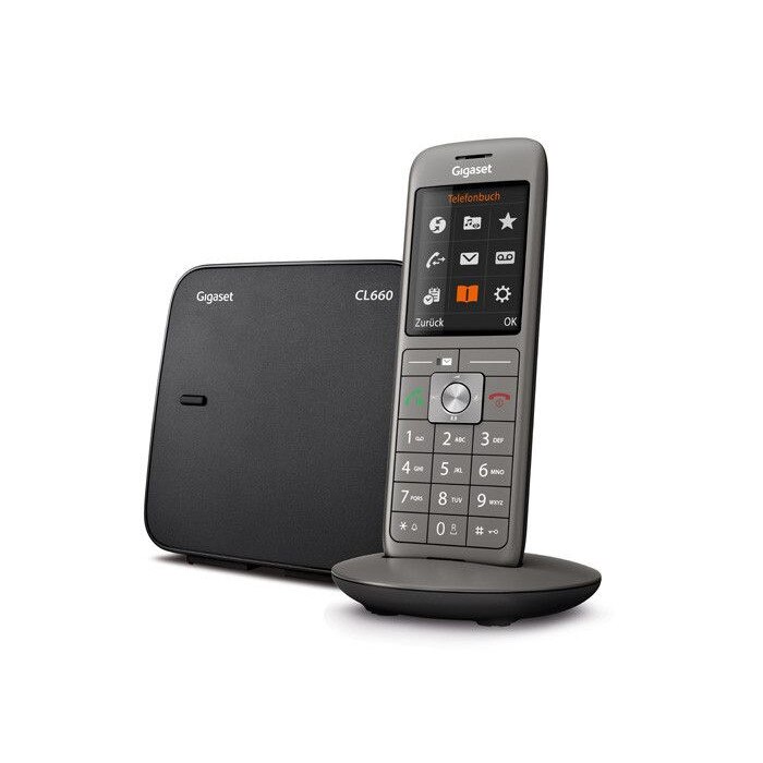 Telefon, Gigaset, 2.4", 240x320 pxs, Alarma, 22 melodiI, Plastic, Negru/Gri - eMAG.ro