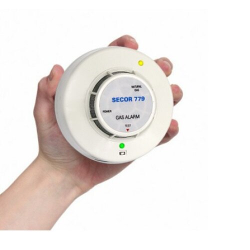 Detector de gaz metan Secor 779, rotund, alb - eMAG.ro