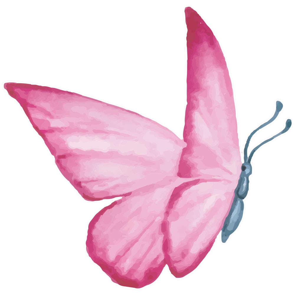 Autocolant de perete - Fluture Roz Pastel - eMAG.ro