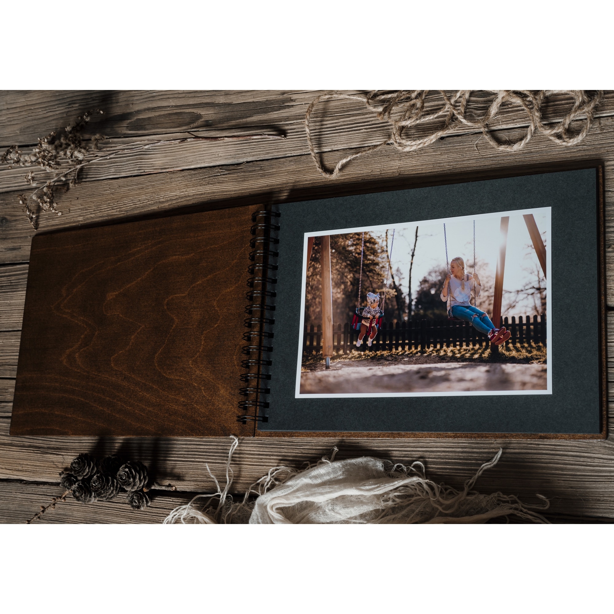 Album foto, Premium, Lemn, 30 x 22 cm, Maro - eMAG.ro