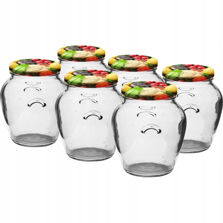 Set 6 borcane cu capac, Browin, Sticla, 550 ml - eMAG.ro