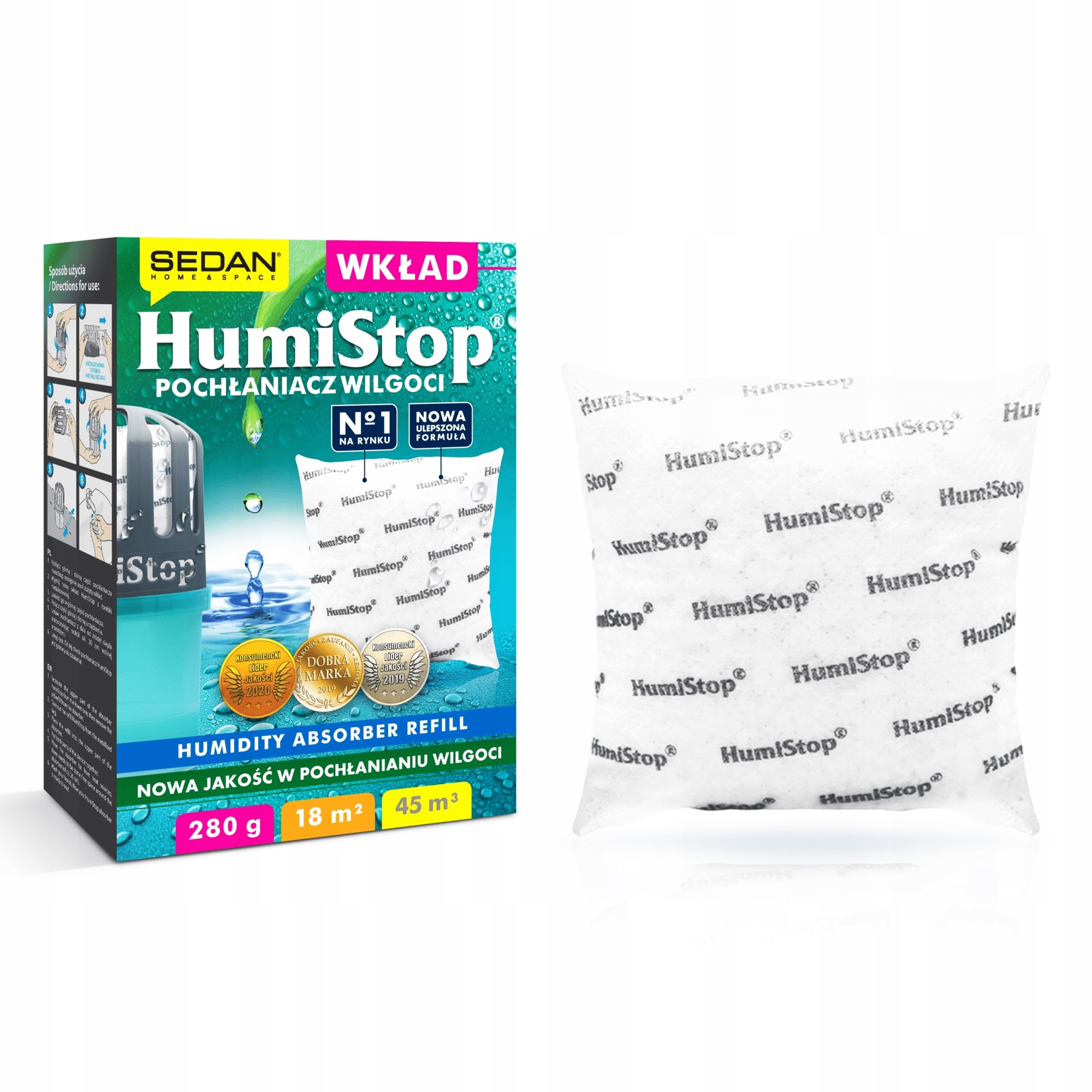 Absorbante de umiditate HumiStop, Sedan, 55 - 60% - eMAG.ro