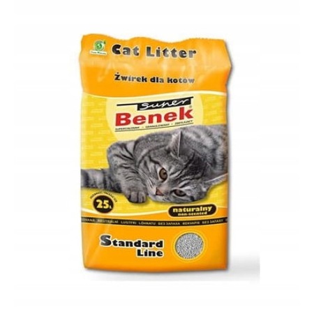 Asternut natural pentru pisici, Super Benek, 25l - eMAG.ro