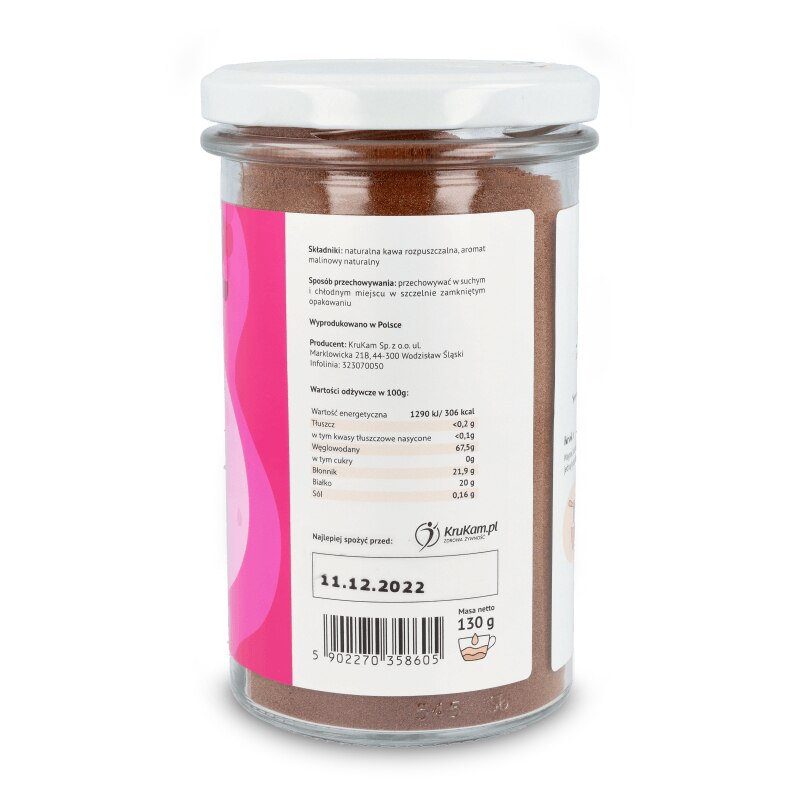 Cafea instant, Krukam, Zmeura, 130g - eMAG.ro