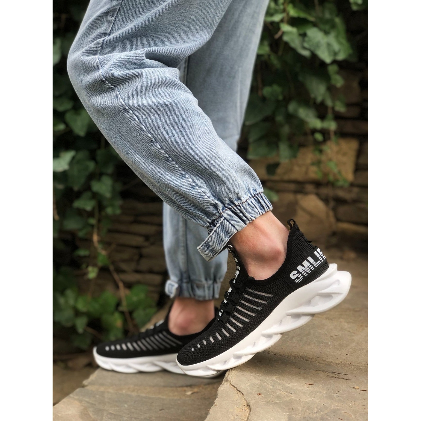 Adidasi casual, BOA, BA0602, Polietilena, Alb/Negru, 40 EU - eMAG.ro