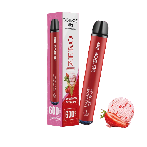Tigara electronica Tastefog, Strawberry Ice Cream, Fara Nicotina, 600 ...