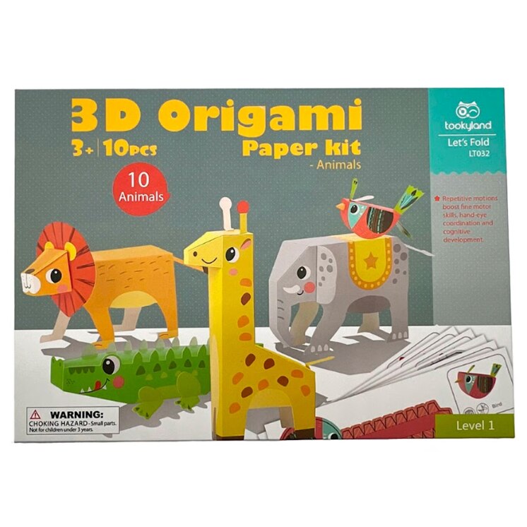 Un set de animale origami CREATIVE pentru copii, 10 piese - eMAG.ro