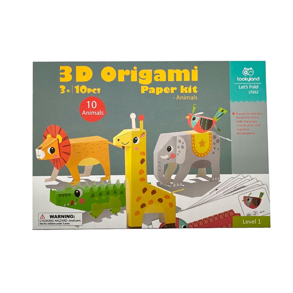 Un set de animale origami CREATIVE pentru copii, 10 piese - eMAG.ro