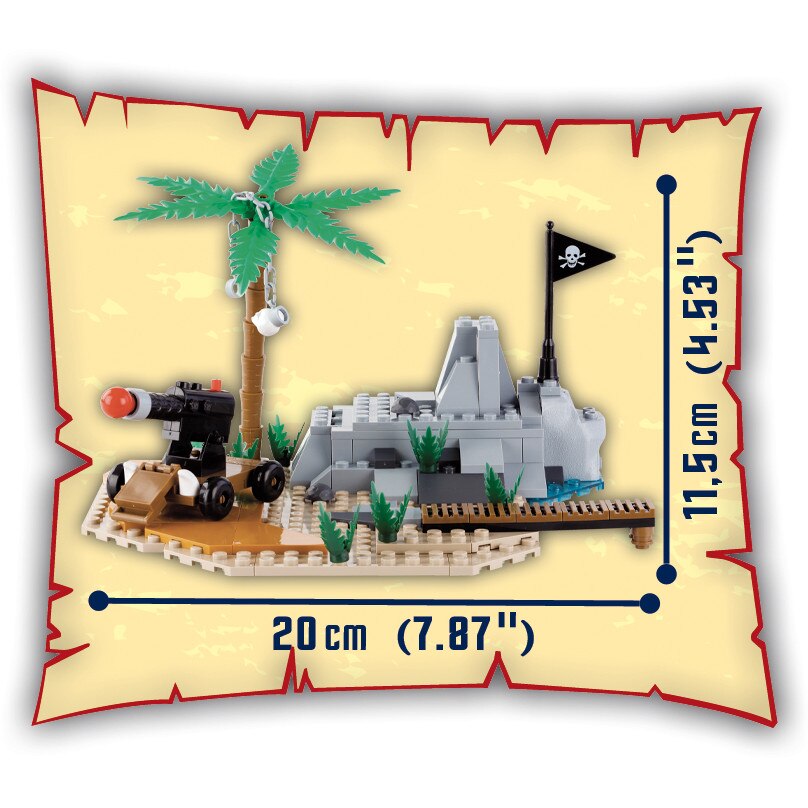 Set Constructie Cobi, Piratii din Caraibe, Insula comorii (160 piese ...