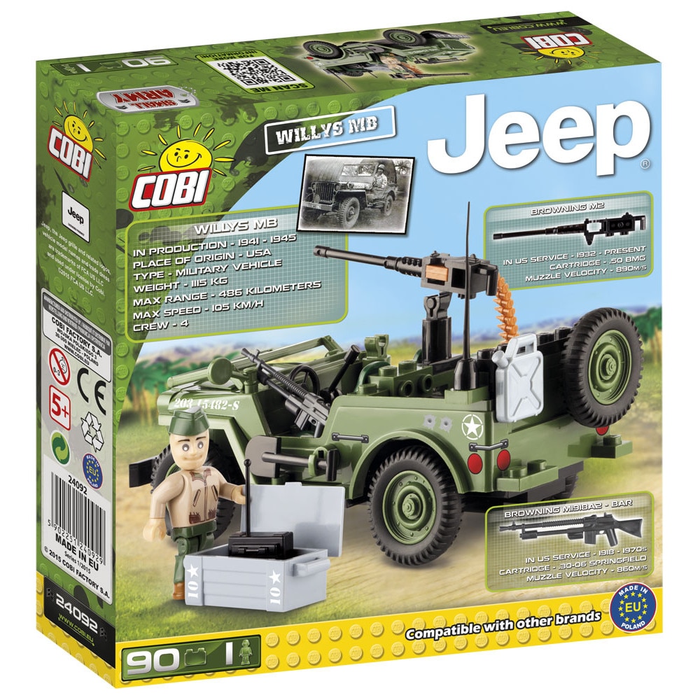 Set Constructie Cobi, Jeep,Jeep Willys MB (90piese) - eMAG.ro