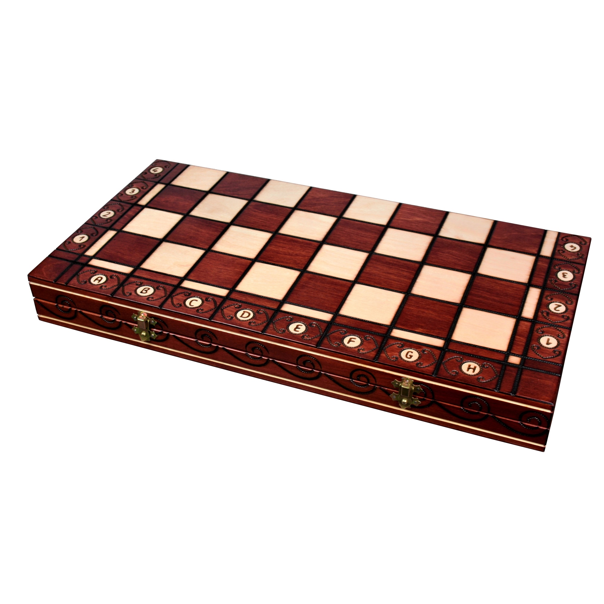 Set de sah, Lemn, 54 cm, Multicolor - eMAG.ro