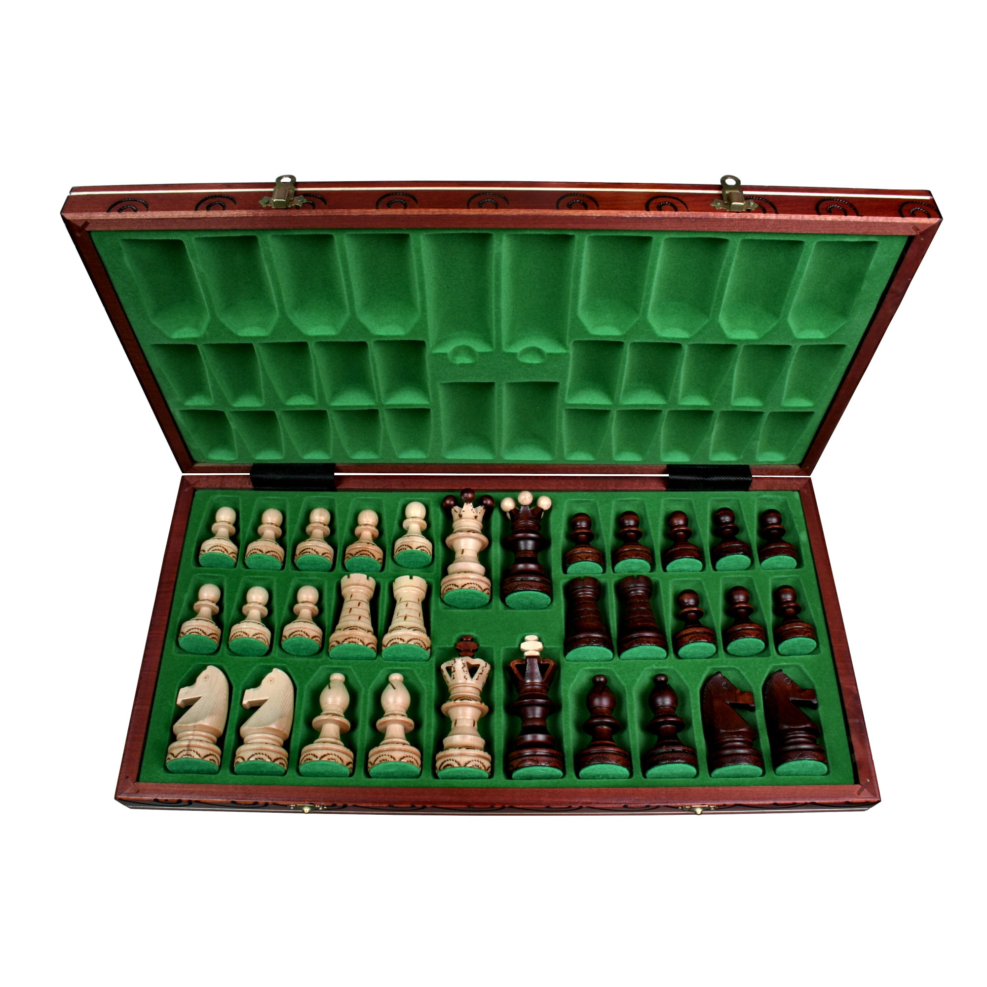 Set de sah, Lemn, 54 cm, Multicolor - eMAG.ro