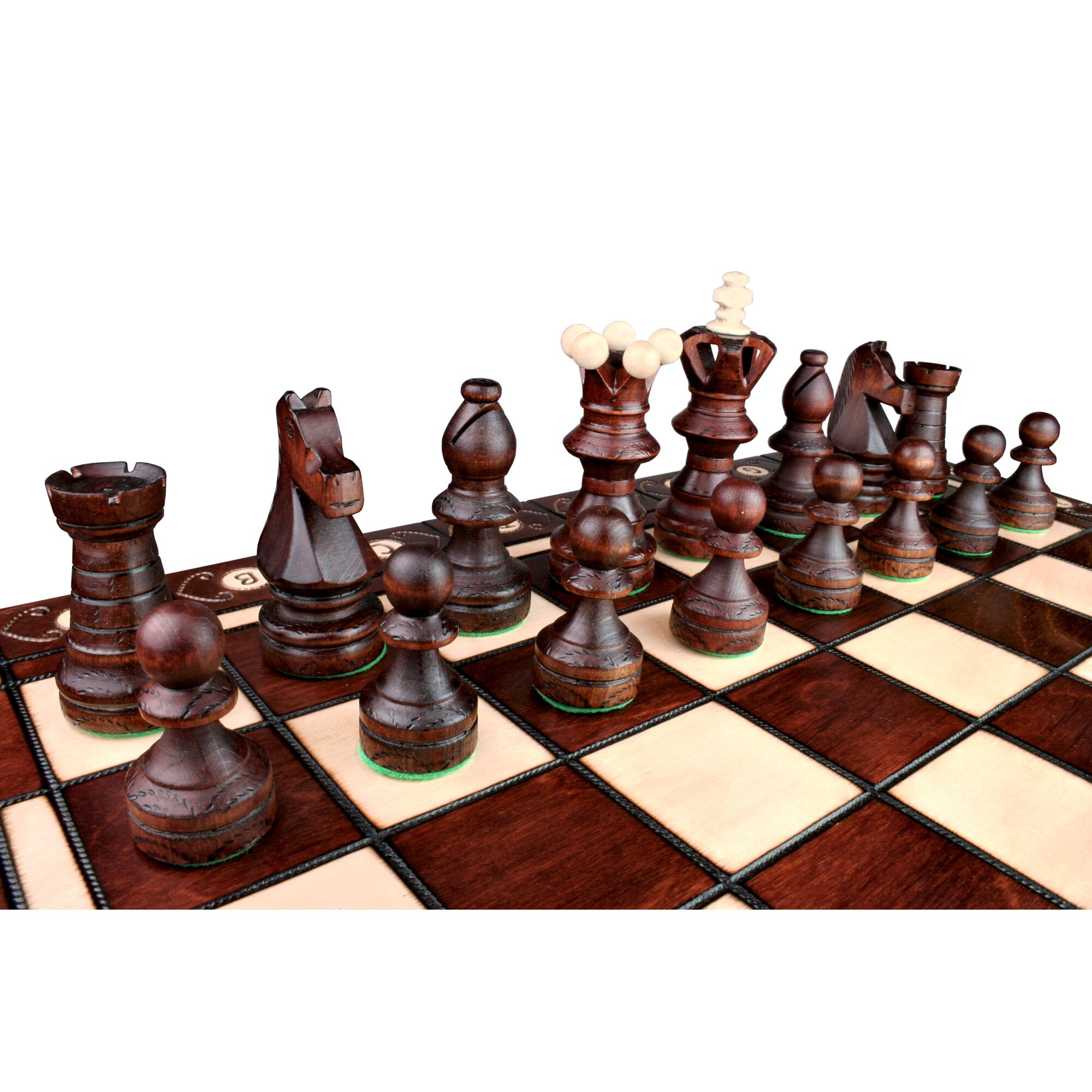 Set de sah, Lemn, 54 cm, Multicolor - eMAG.ro