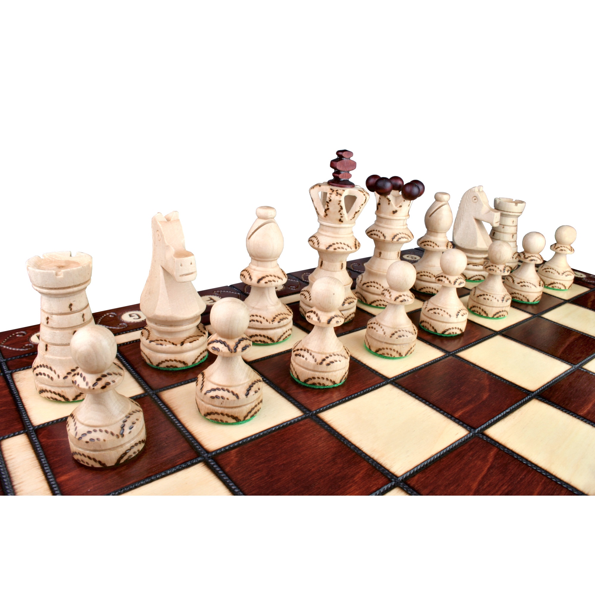 Set de sah, Lemn, 54 cm, Multicolor - eMAG.ro