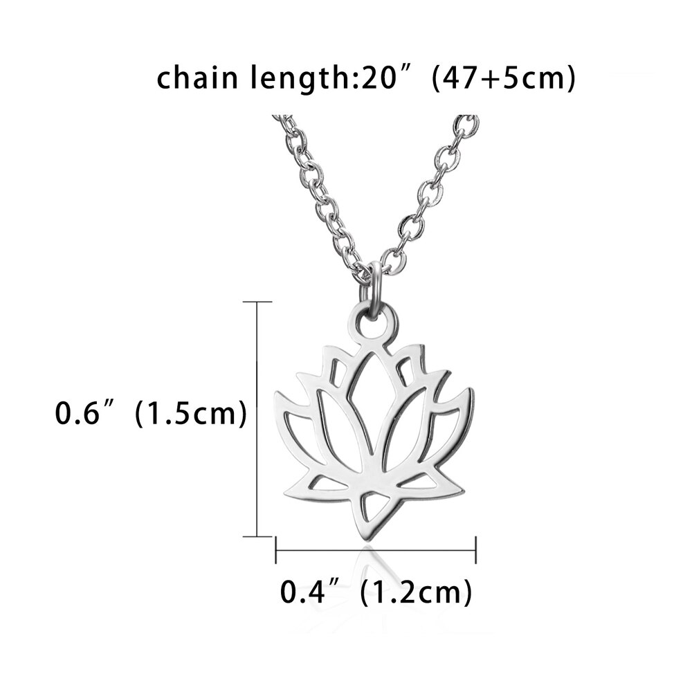 Colier dama, Inox, Model cu floare, 45.72 cm, Argintiu - eMAG.ro