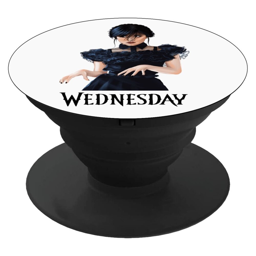 Pop socket pentru telefon mobil, Wednesday Adams, 4 cm, Negru - eMAG.ro