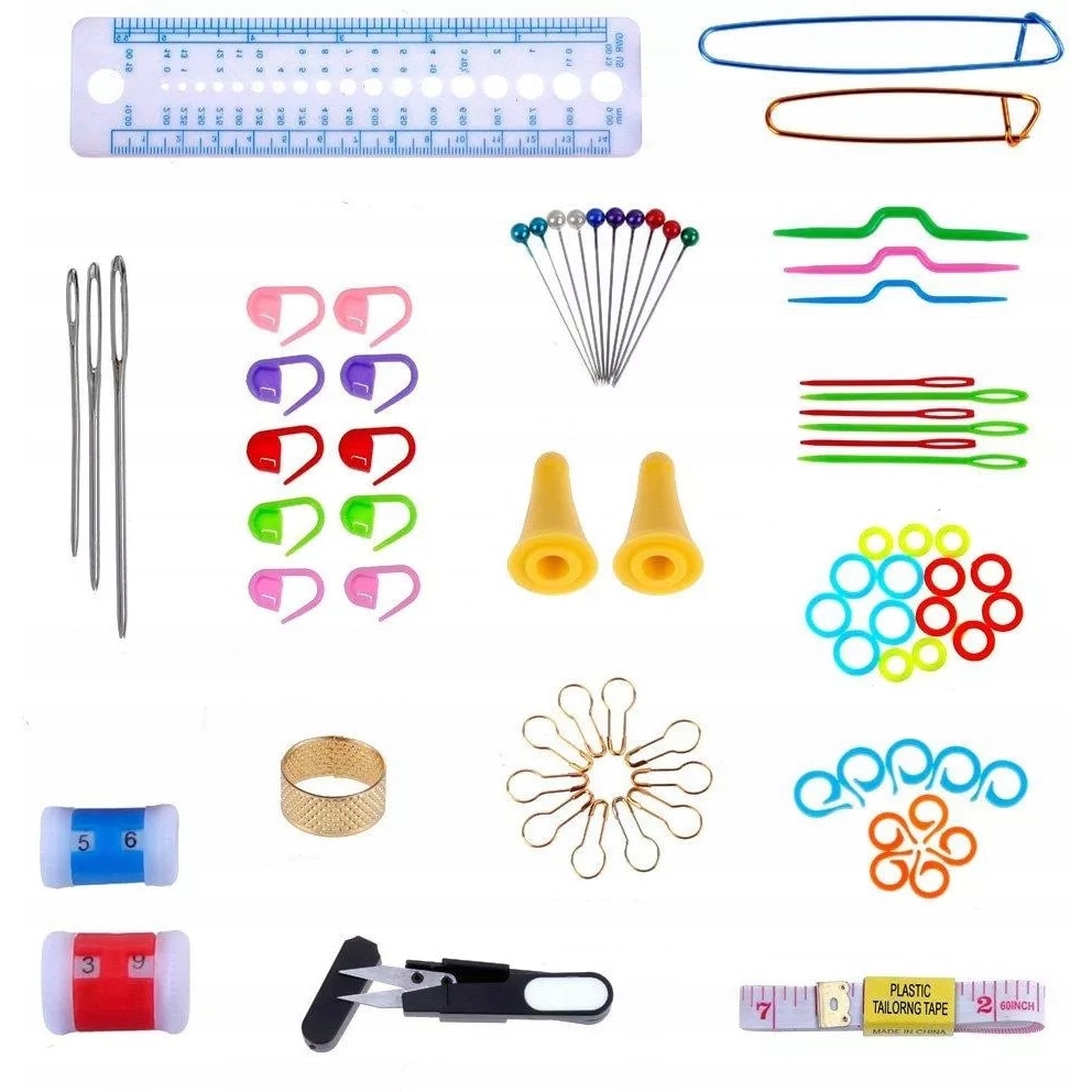 Комплект от 100 алуминиеви метални части за плетене на една кука 18 13 2 см розови Emag Bg