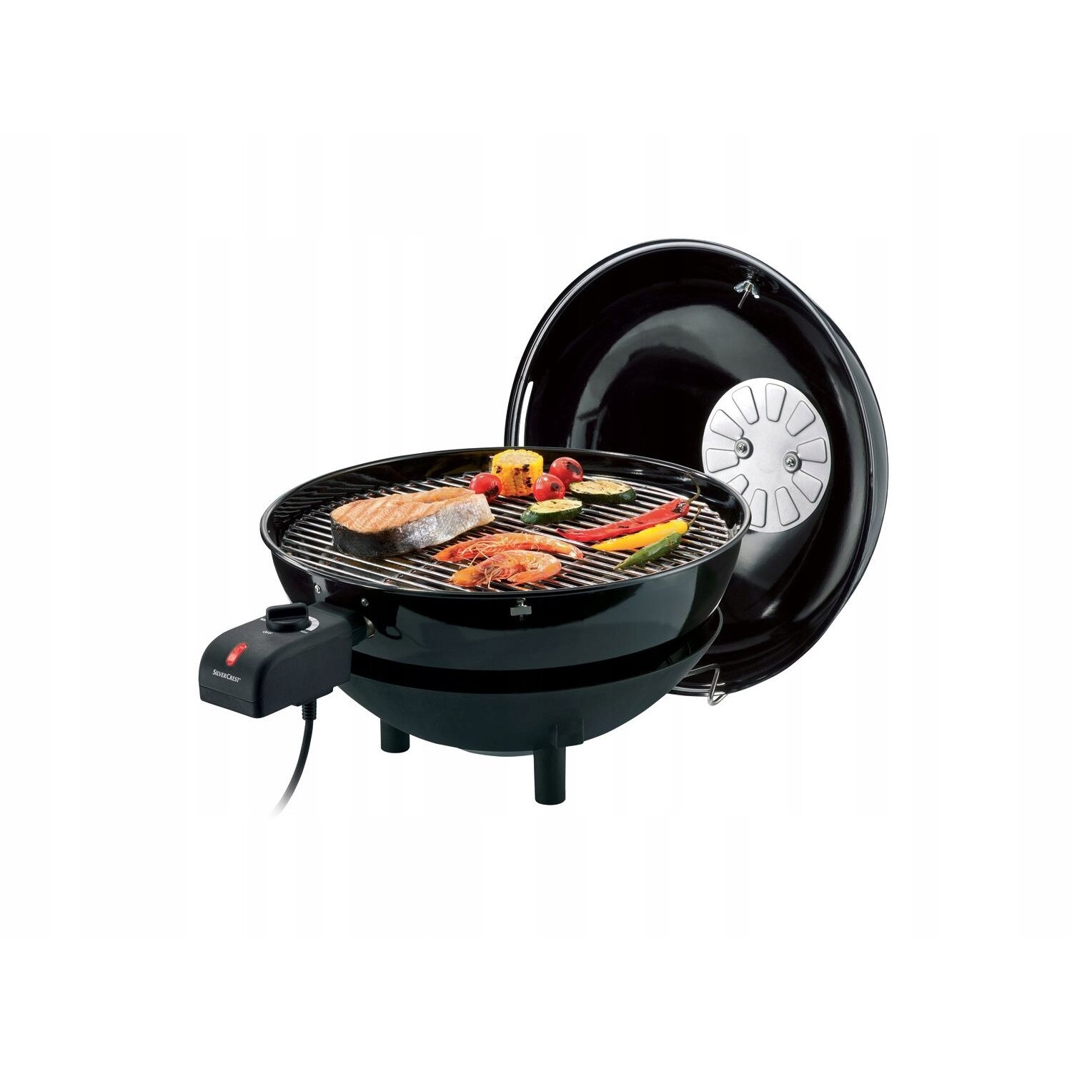 Gratar electric, Pentru gradina, Inox, Negru - eMAG.ro