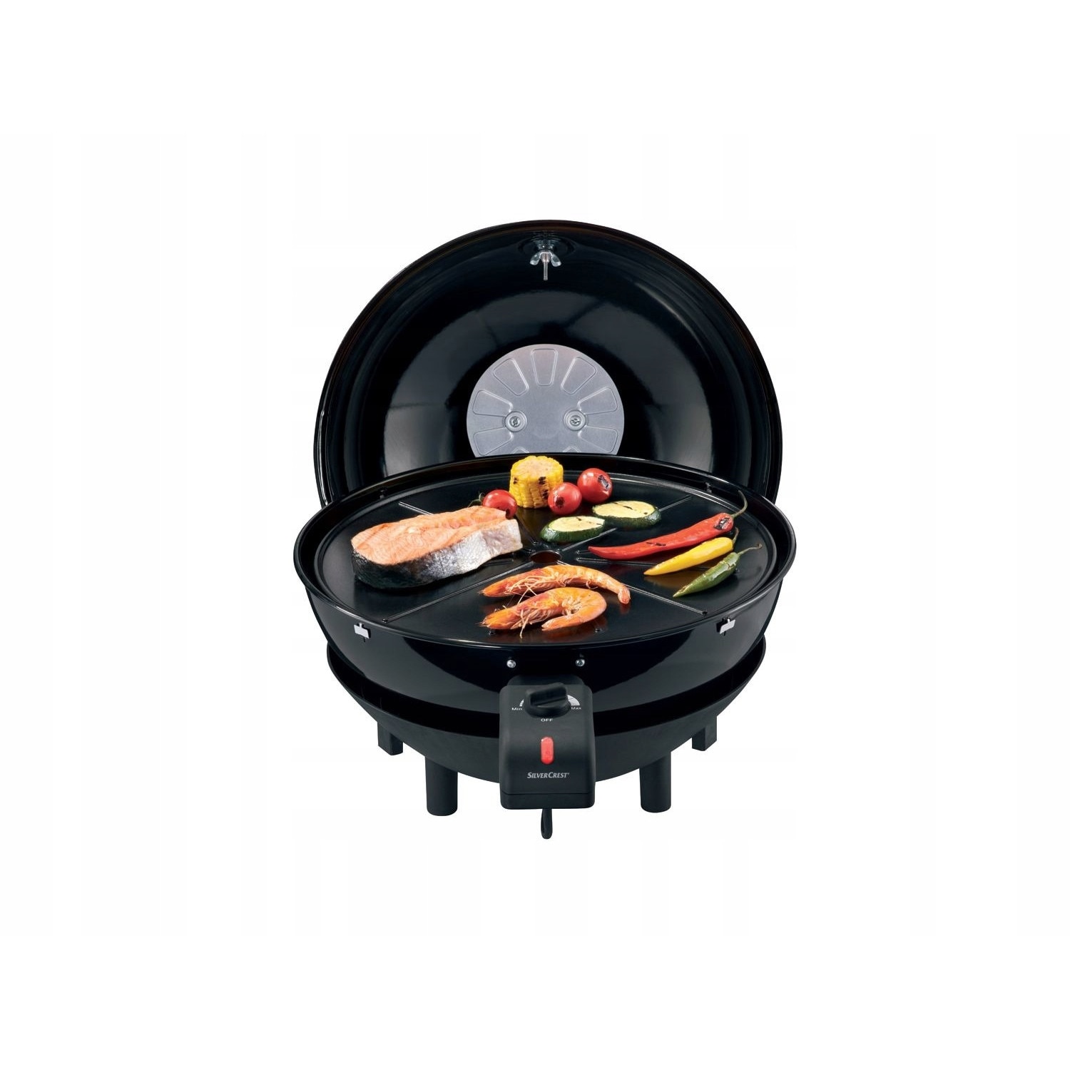Gratar electric, Pentru gradina, Inox, Negru - eMAG.ro