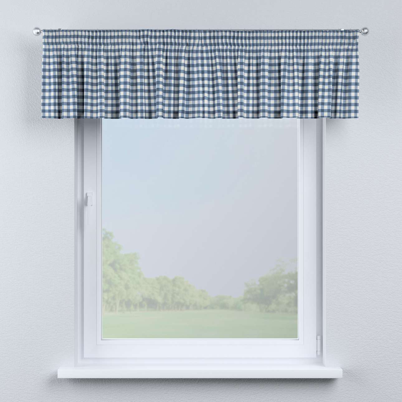 Perdea scurta Dekoria Valance pe banda de adunare 390 × 40 cm marina ...