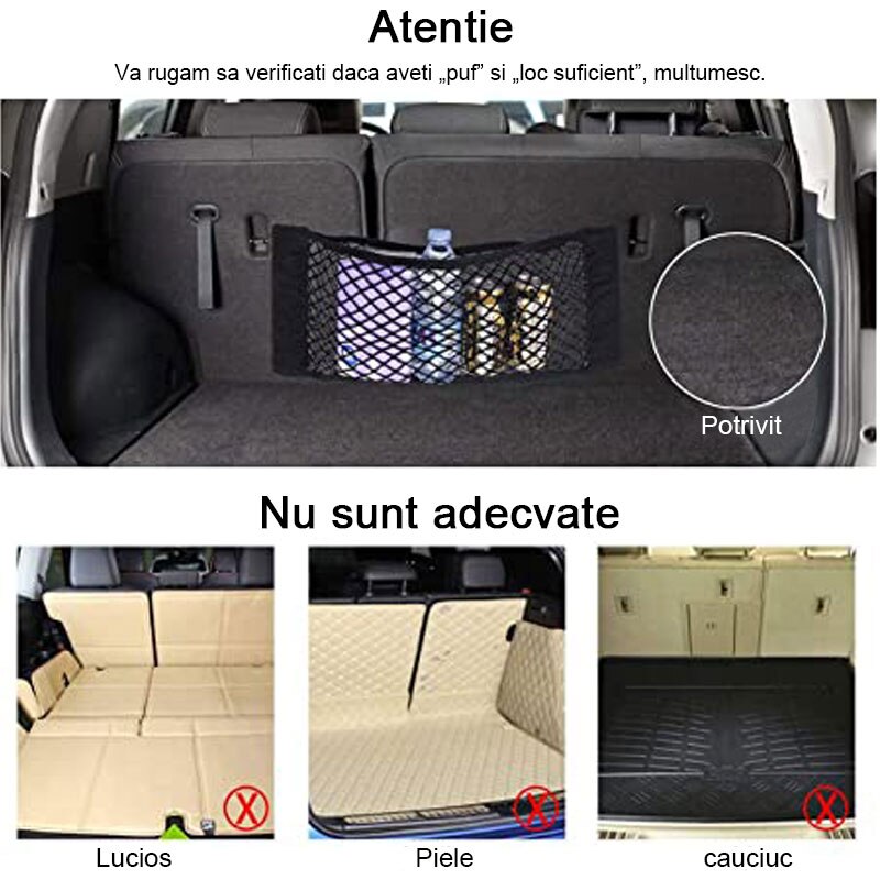 Set 4x Plasa elastica, Vaxiuja, Cu scai si 2 benzi autoadezive cu ...