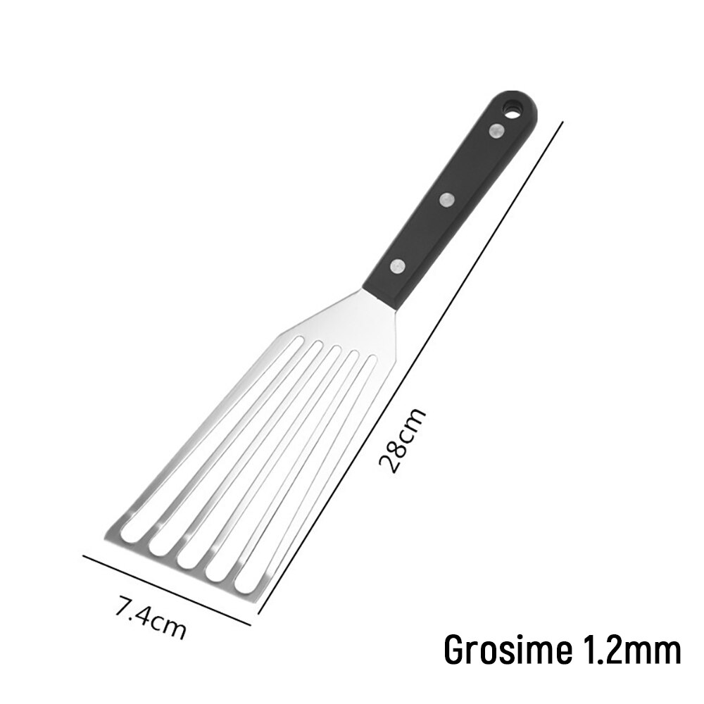 Spatula de scurs, Amtok, Otel inoxidabil, cu fante, largi ...