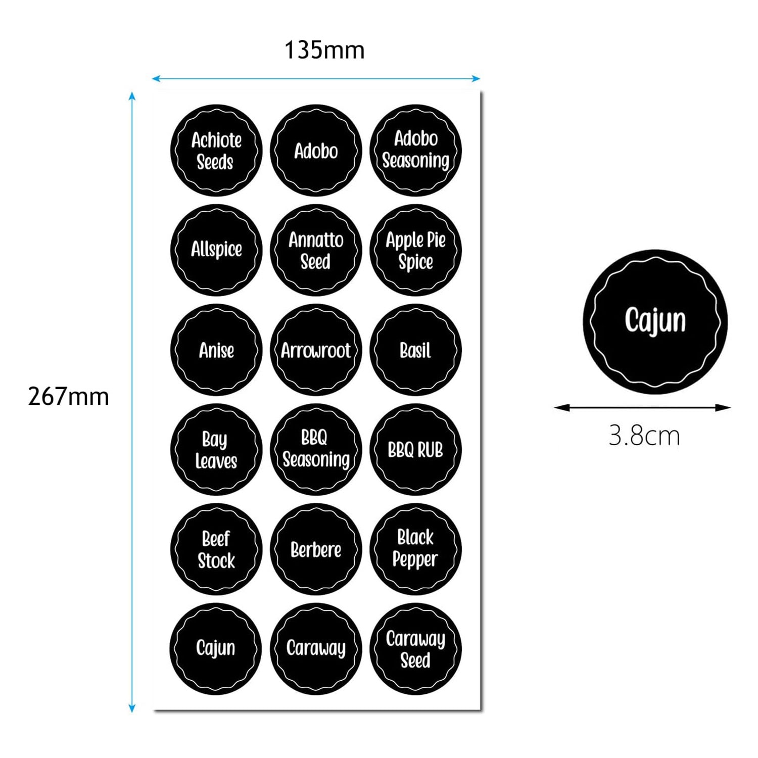 Etichete autoadezive 144 Buc, Vaxiuja, PVC autoadeziv, 13.5 x 26.7 cm ...