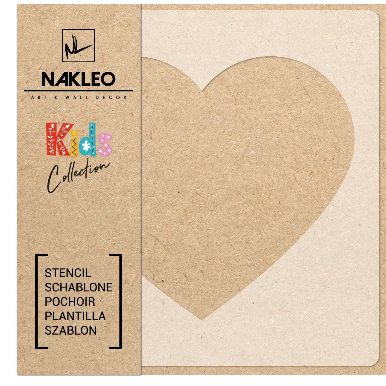 Sablon decorativ, Nakleo, Reutilizabil, Inima - eMAG.ro