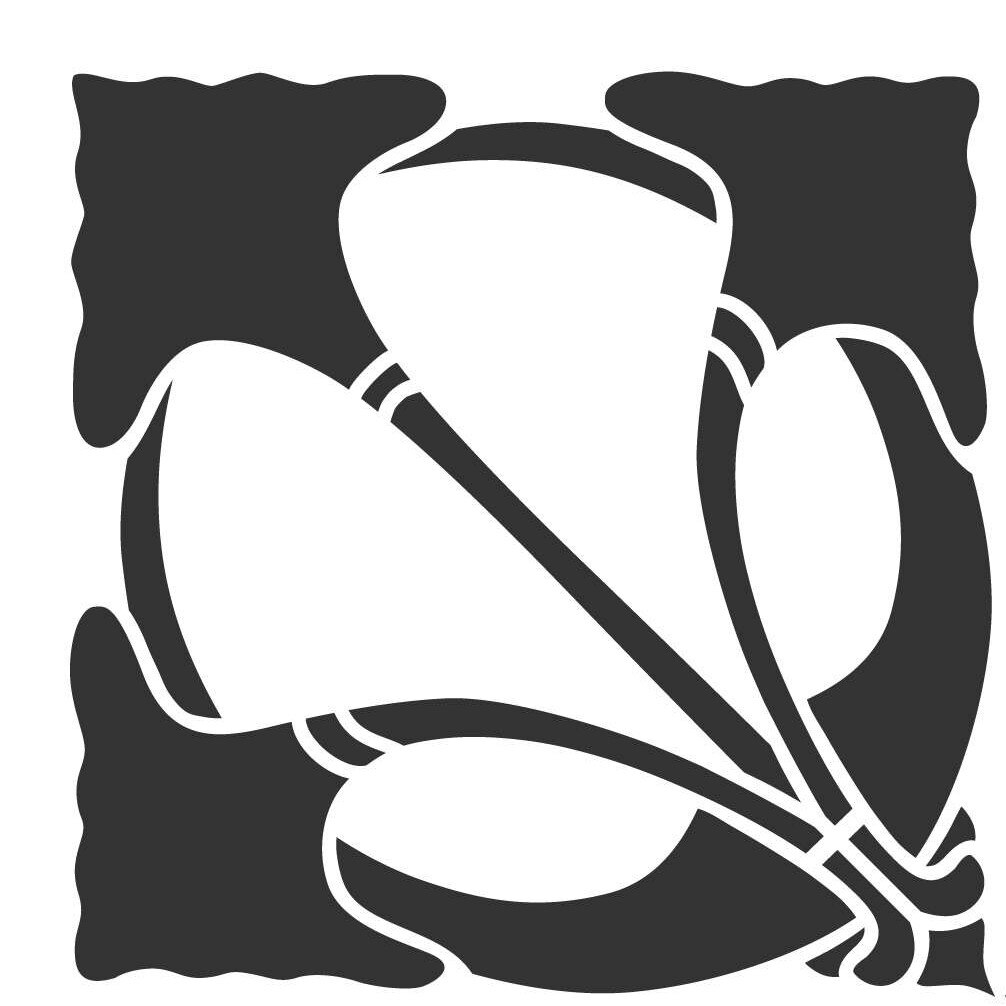 Sablon decorativ reutilizabil, Nakleo, Art Nouveau Floare, 25 x 25 cm ...