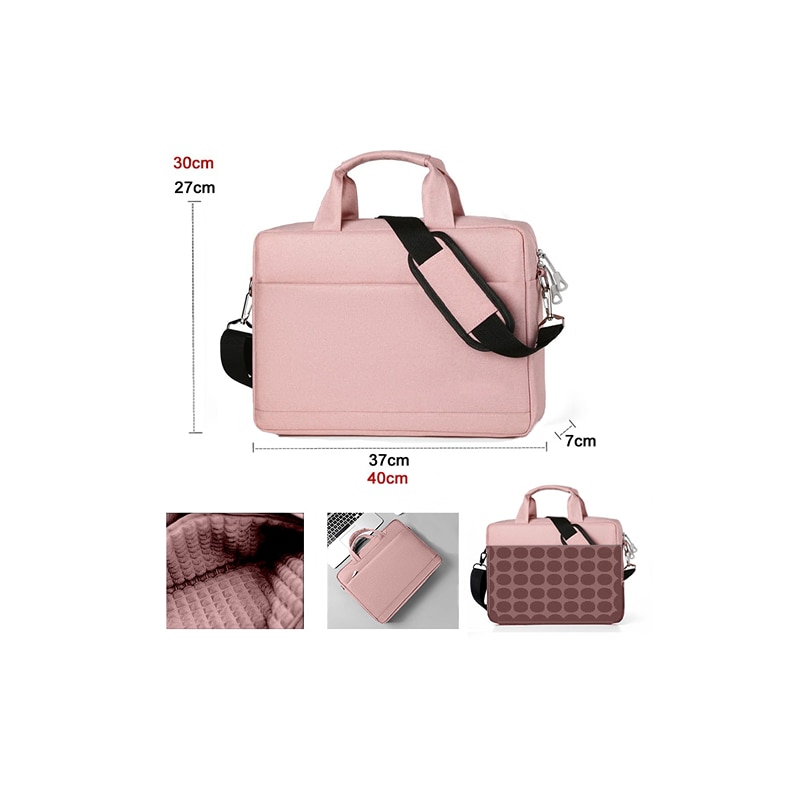 Geanta laptop impermeabila, 15.6", Roz - eMAG.ro