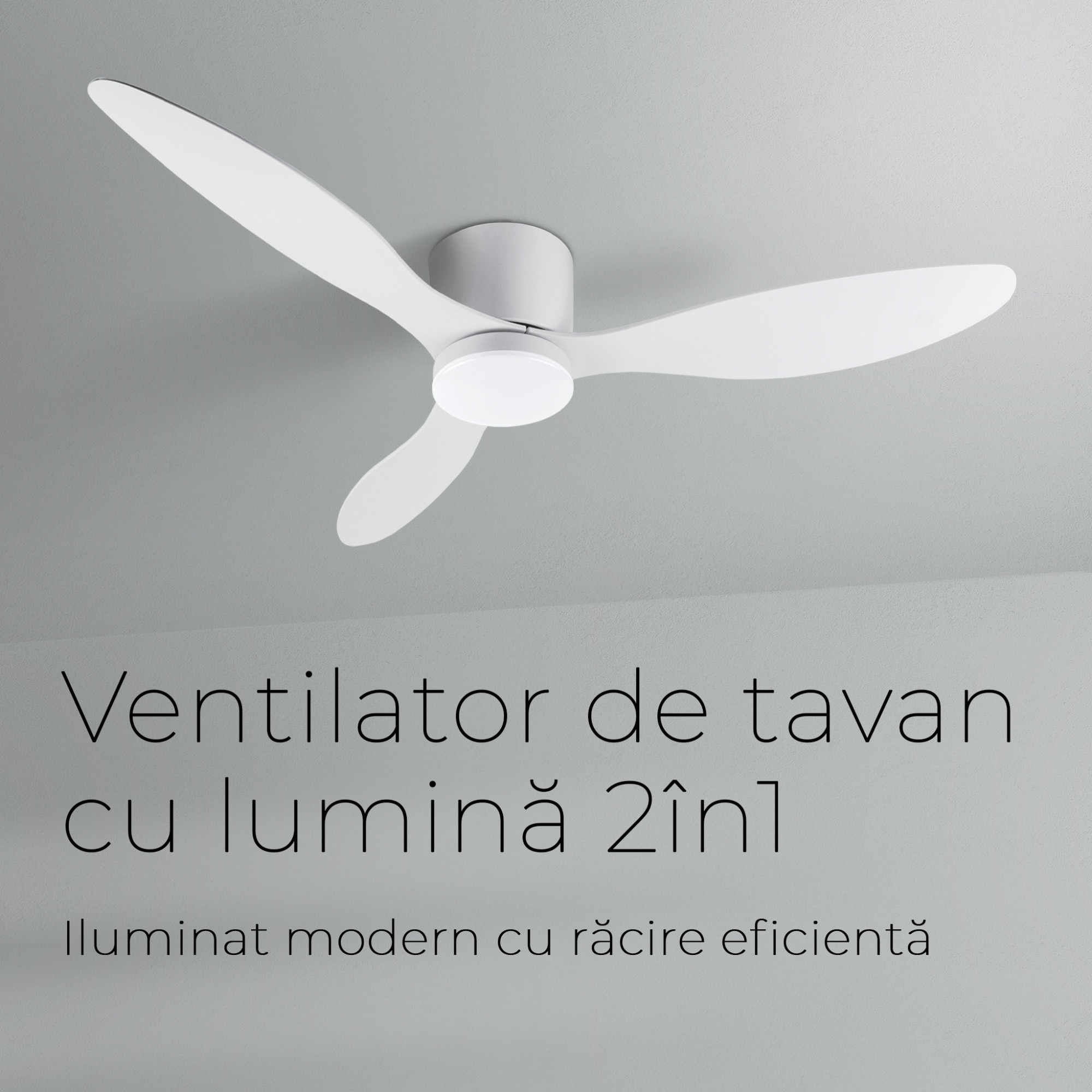 Ventilator de tavan cu lustra, Noaton, 11132WW Fornax, 132 cm, lampa reglabil - eMAG.ro