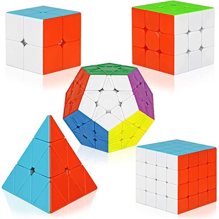 Set 5 Cub rubik de viteza fara autocolante - eMAG.ro