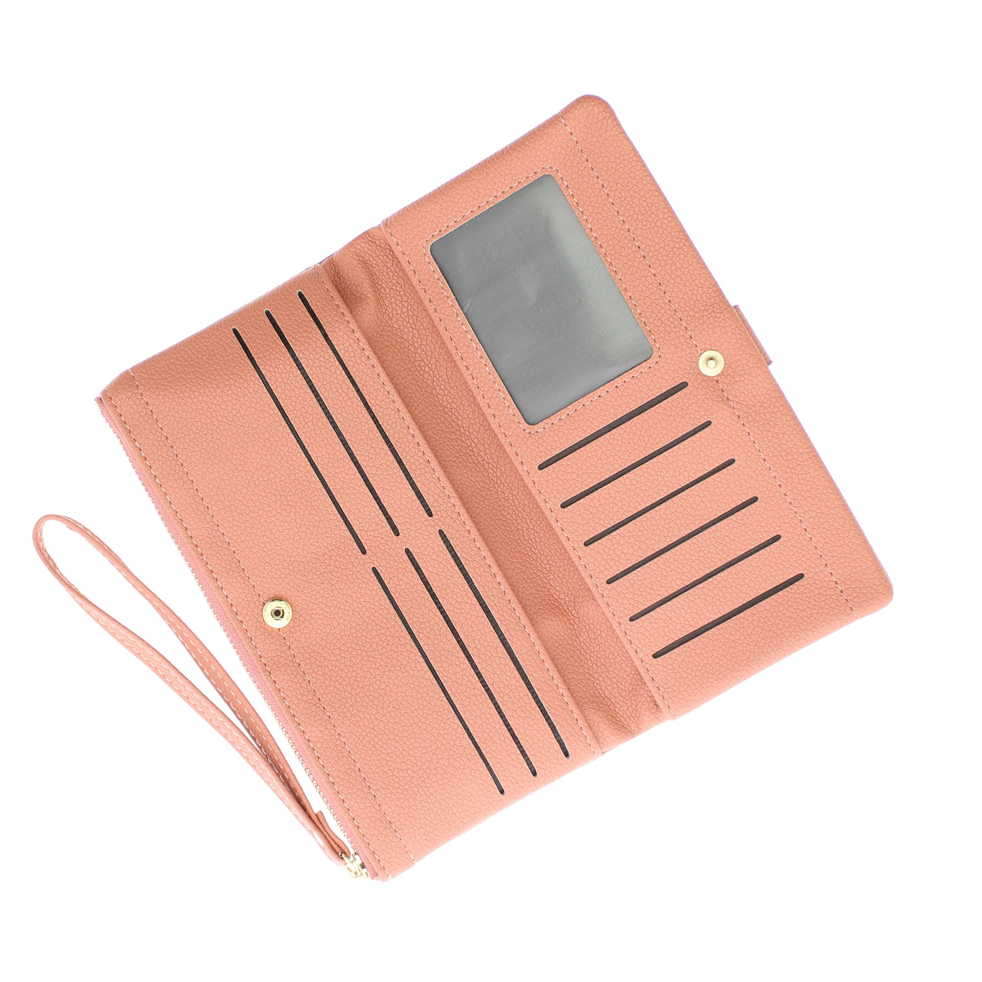 Дамски портфейл, изработен от екологична кожа, Buticcochet, със златни ...