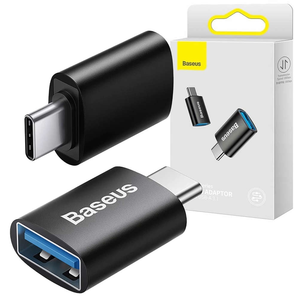 Adaptor telefon, Baseus, USB-A/USB-C tip C, Negru - eMAG.ro