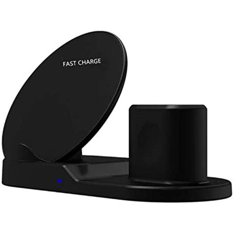 Incarcator wireless rapid 3 in 1 pentru telefon, ceas si casti, statie ...