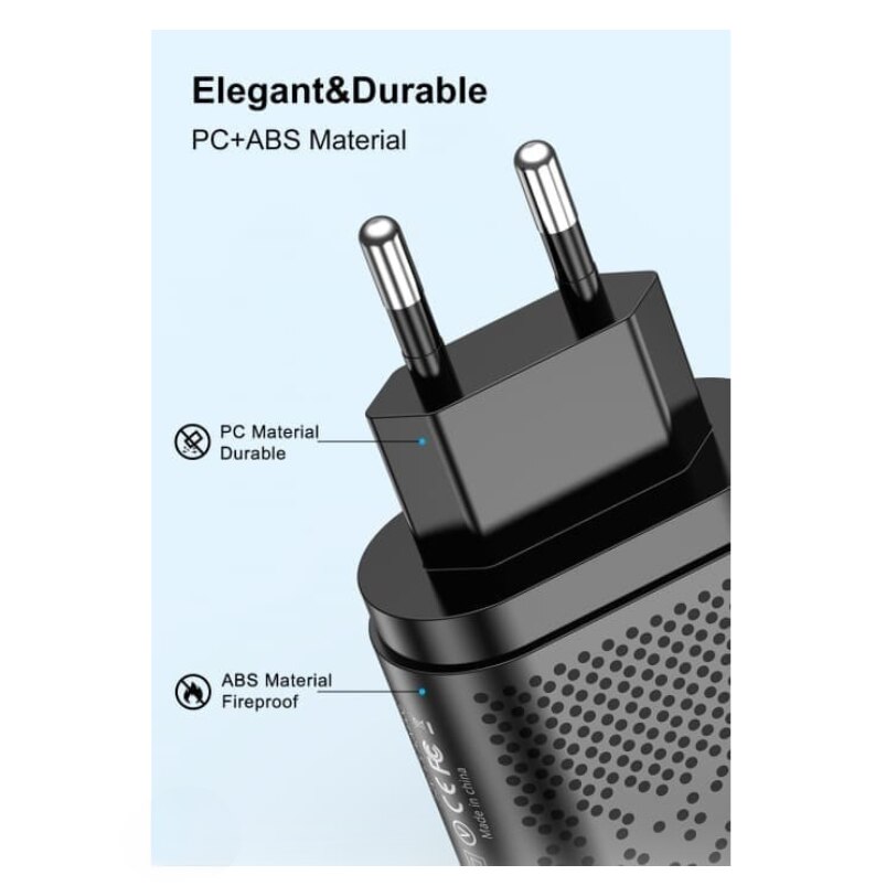 Incarcator Priza Inteligent Luxer, 1 port USB 3.0 si 1 port USB Type C ...