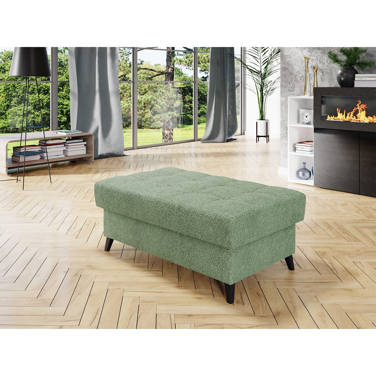 Taburet Elsie, MIRJAN 24, verde, 106x67x44 cm - eMAG.ro